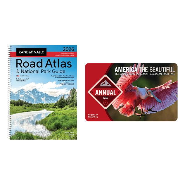 The Adventurer Bundle: Rand McNally Road Atlas + Park Pass – US Park Pass