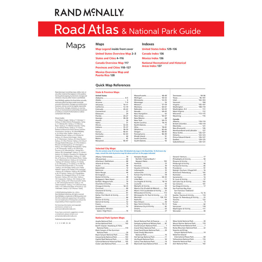 2025 Road Atlas & National Park Guide – US Park Pass