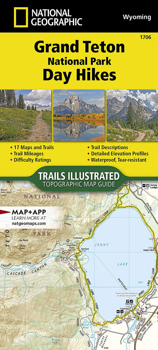 Grand Teton Day Hikes & National Park Map [Map Pack Bundle] – US Park Pass