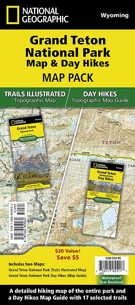Grand Teton Day Hikes & National Park Map [Map Pack Bundle] – US Park Pass