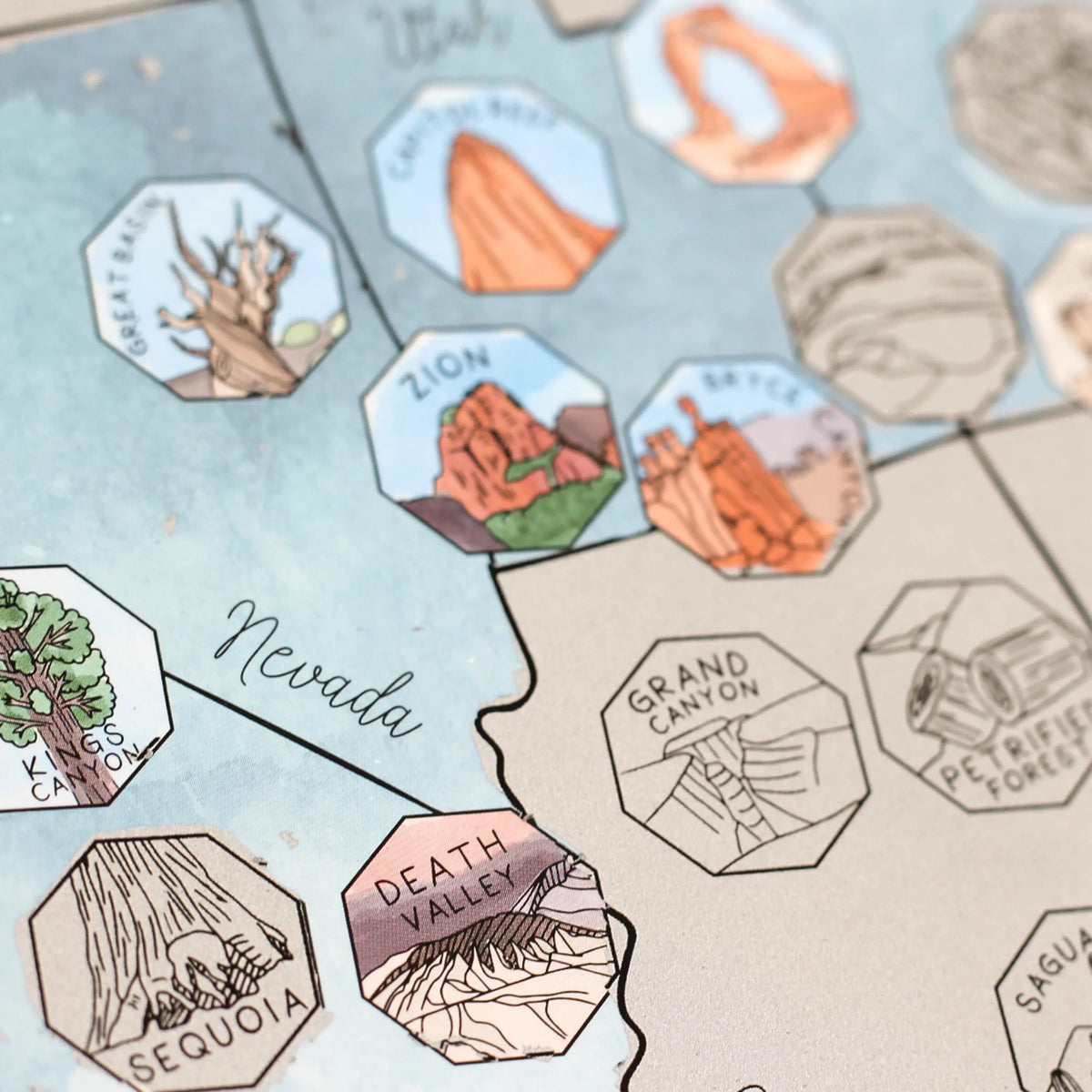 National Parks "Scratch Your Travels" Map - All 63 Parks – US Park Pass